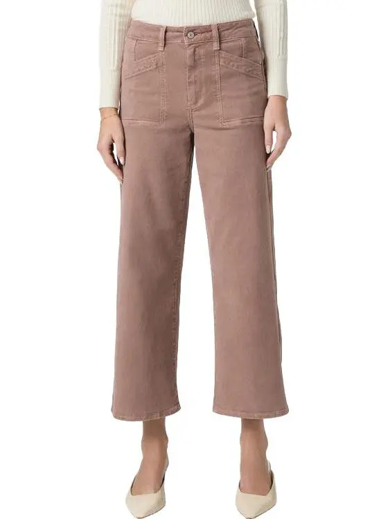 Paige Anessa High-waist Wide-leg Jeans - Vintage Mauve Mist