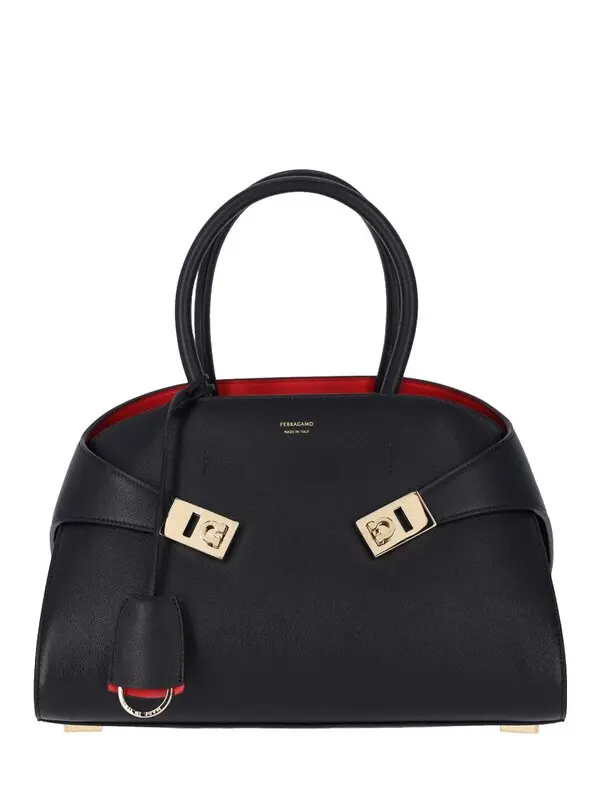 FERRAGAMO Hug Handbag - Black