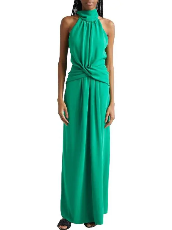 Johanna Ortiz Excepcionalidad Crepe Maxi Dress - Emerald