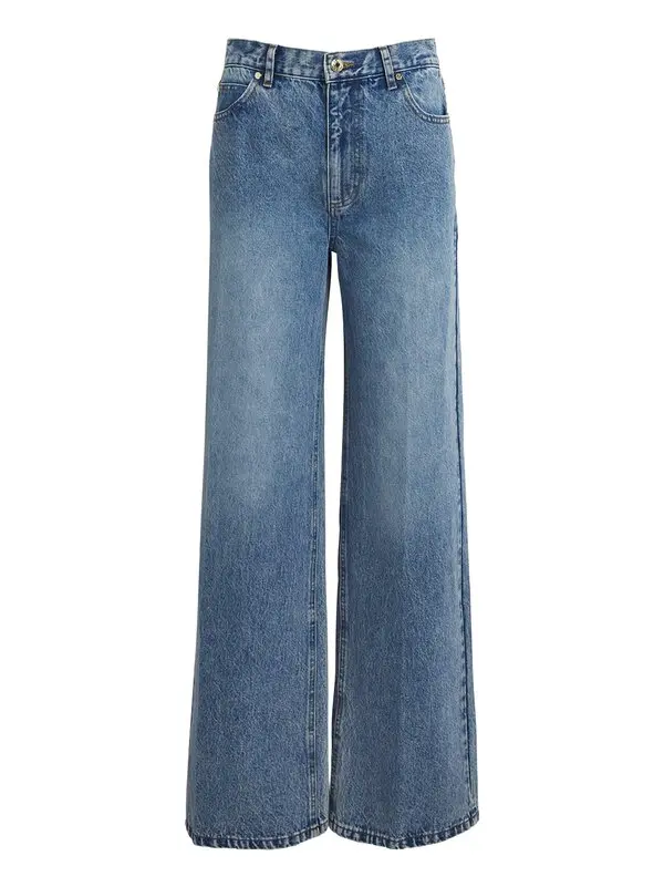 Sandro Wide-leg Denim Jeans - Blue