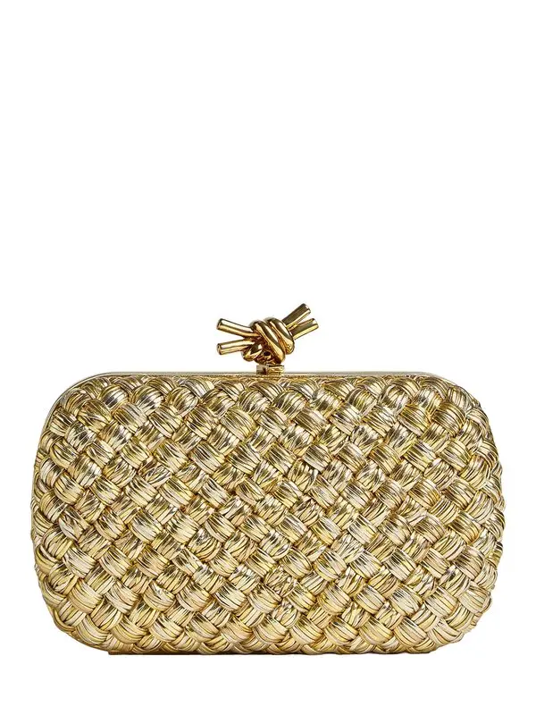 Bottega Veneta Knot Minaudière Clutch - Metallic