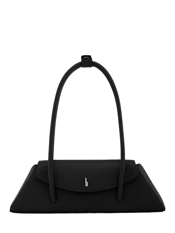 BEHNO Diana Leather Shoulder Bag - Black