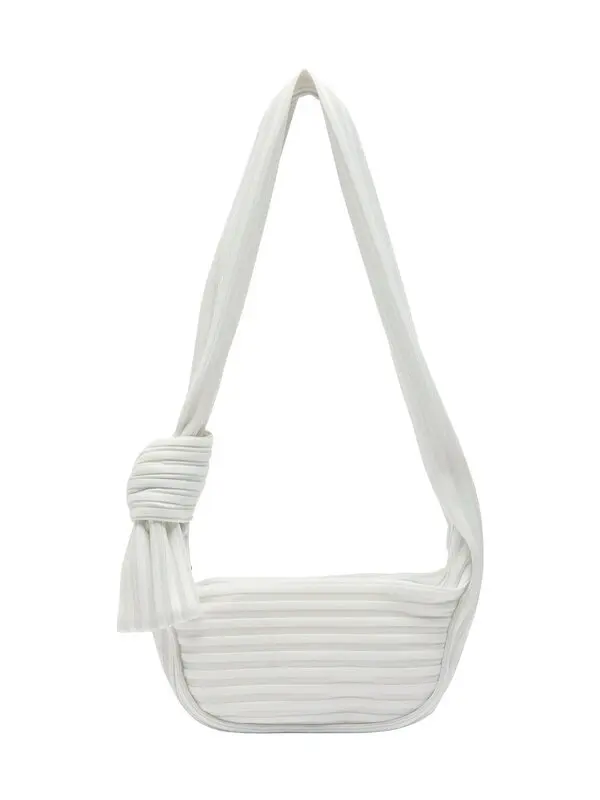Issey Miyake Linear 58 Striped Mesh Bag - Off White