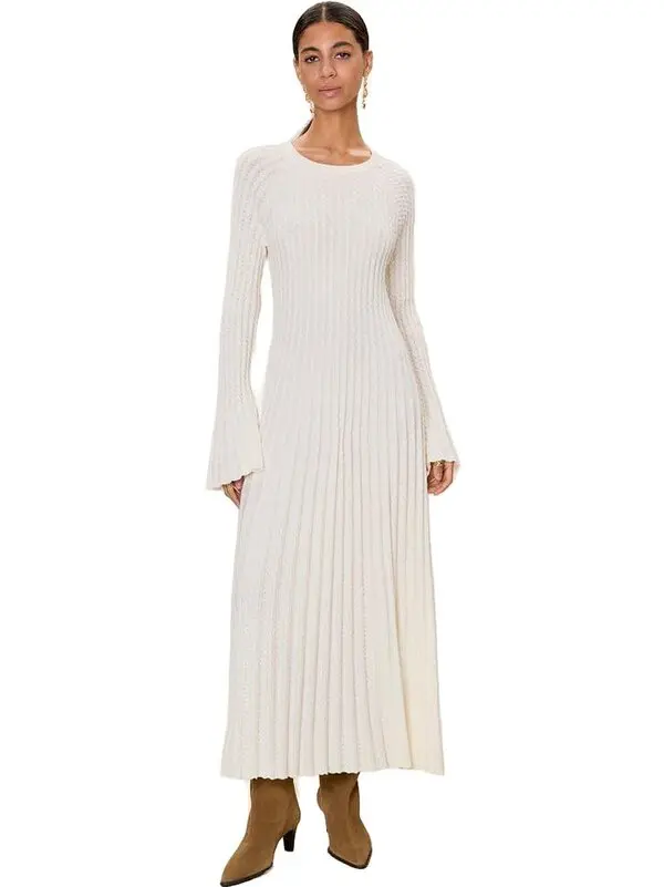 Rebecca Taylor Ella Sweater Midi Dress - Ivory