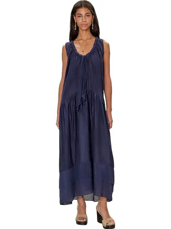 Rebecca Taylor Lilou Sleeveless Maxi Dress - Maritime Blue