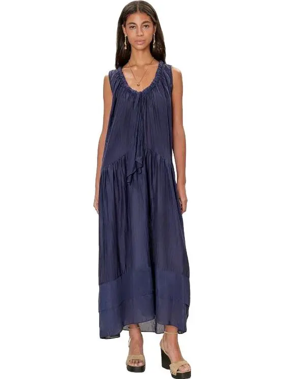 Rebecca Taylor Lilou Sleeveless Maxi Dress - Maritime Blue