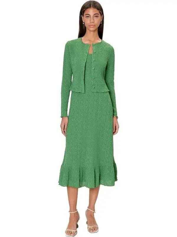 Rebecca Taylor Taryn Knit Cardigan - Forest Green