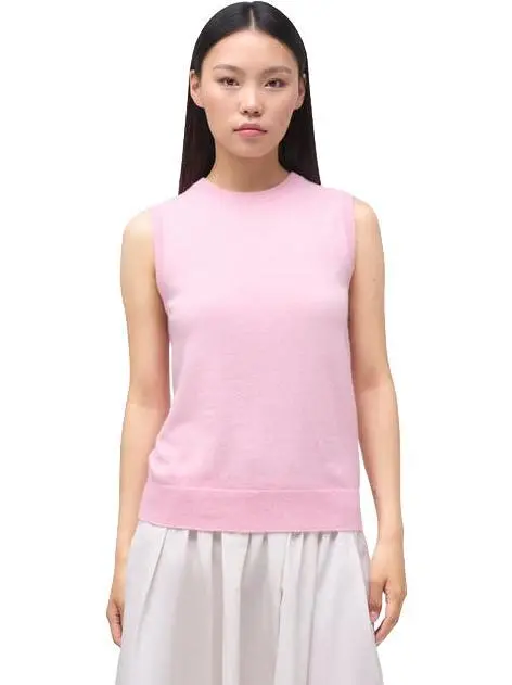 Gobi Cashmere Cashmere Crewneck Vest - Almond Blossom
