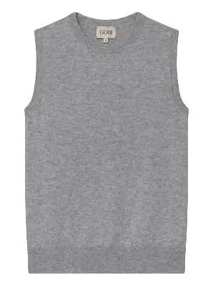 Gobi Cashmere Timeless Crewneck Vest - Dawn Blue