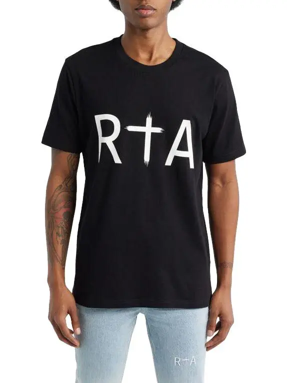RtA Liam Logo Graphic T-shirt - Black