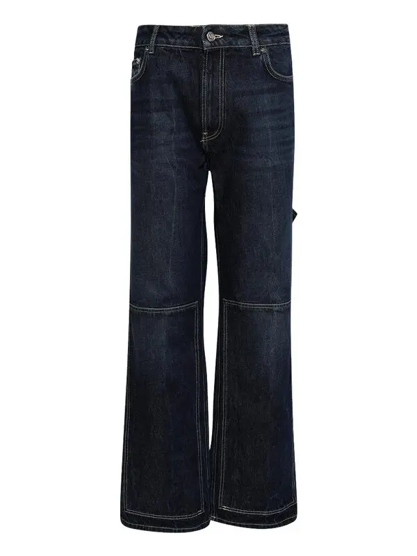 Jean Paul Gaultier Cut-out Wide-leg Jeans - Blue