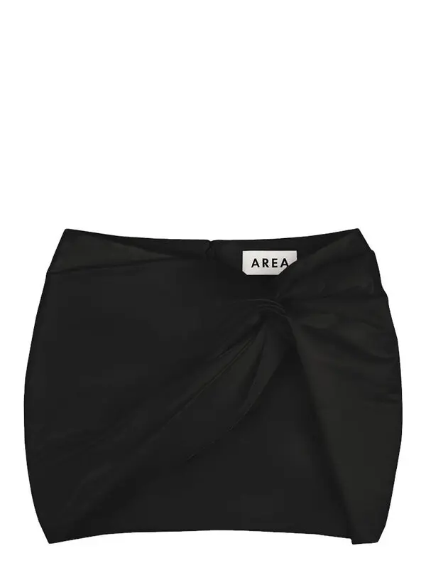 AREA Wrapped Mini Skirt - Black