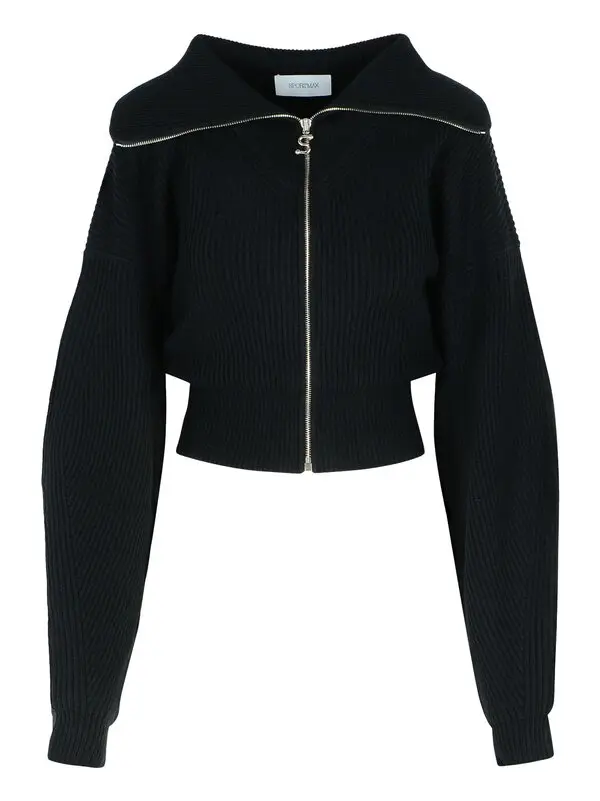 Sportmax Calipso Cashmere Blend Cardigan - Black