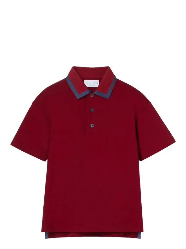 Gucci Polo With Logo - Bordeaux