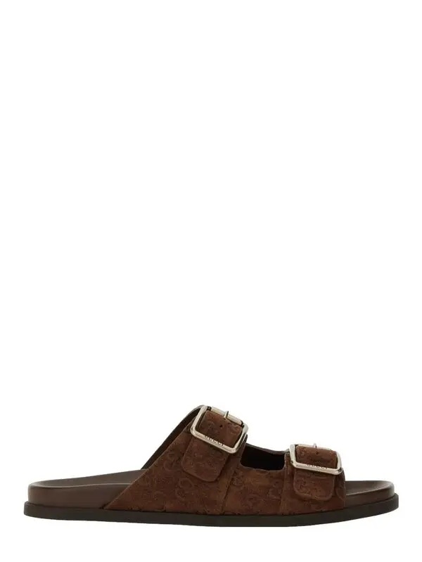 Gucci Leather Slider Sandal - Brown