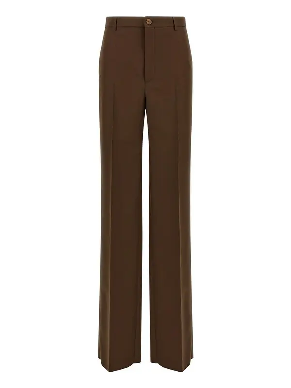 Gucci Tailored Wide Leg Trousers - Brown