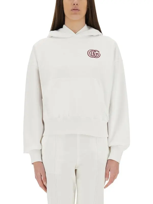 Gucci Cotton Sweatshirt With Embroidery - White