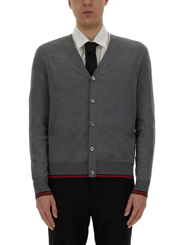 Gucci Web Pattern Cardigan - Blue