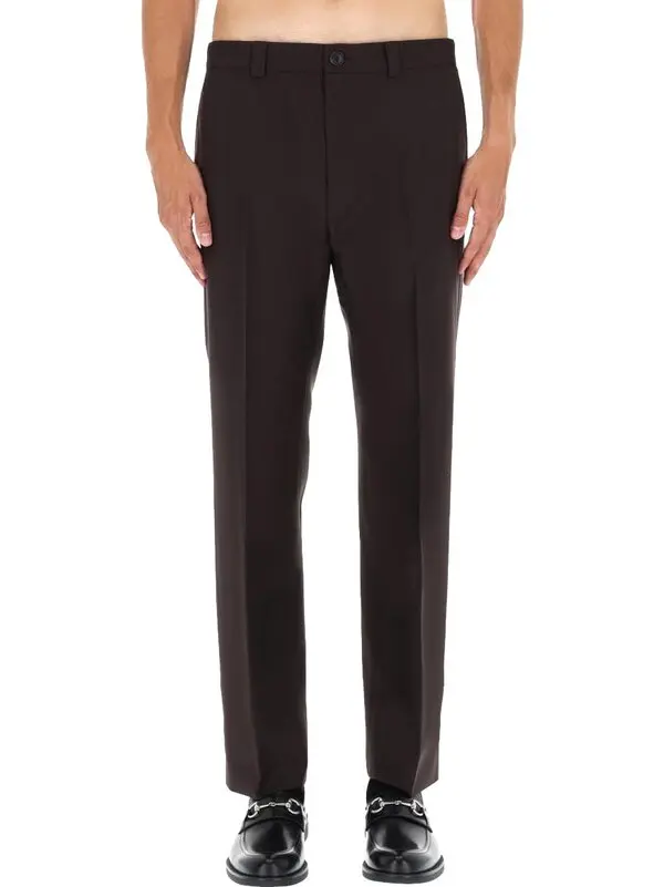Gucci Wool Gabardine Trousers - Black