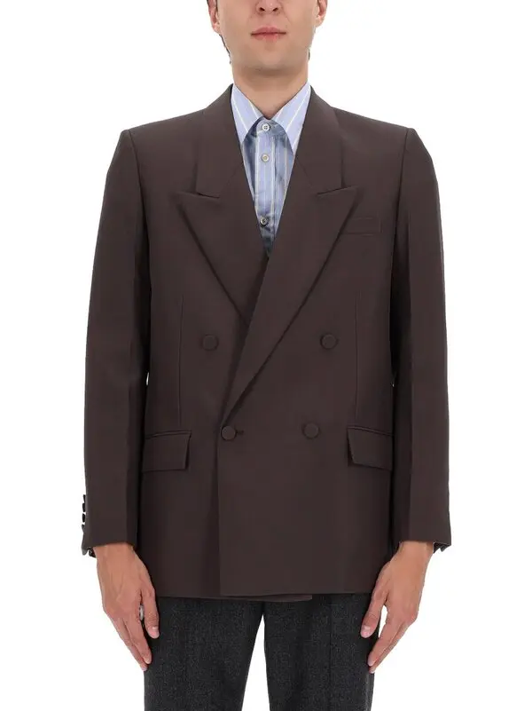 Gucci Double-breasted Jacket - Brown