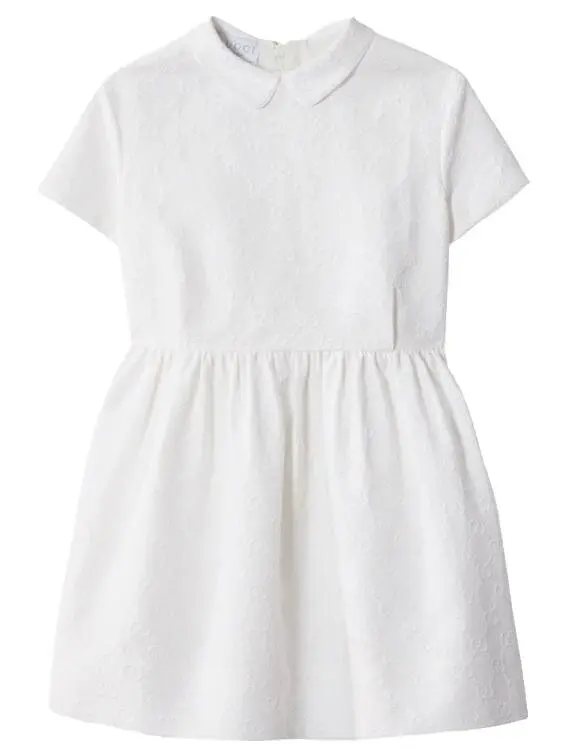 Gucci Dress With Embroidered Logo - White