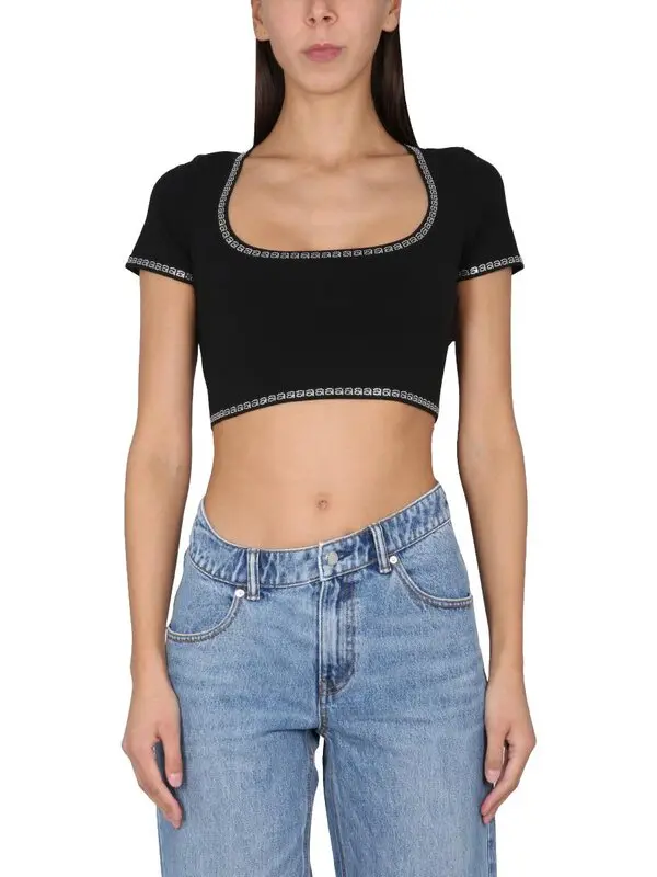Alexander Wang Bright Logo Top - Black