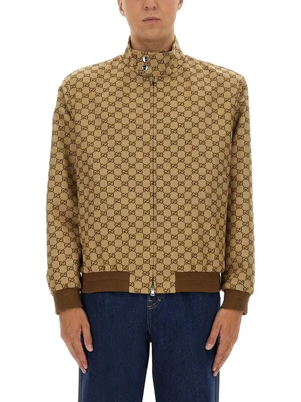Gucci Cotton Gg Jacket - Beige