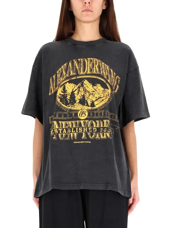 Alexander Wang T-shirt With Print - Black