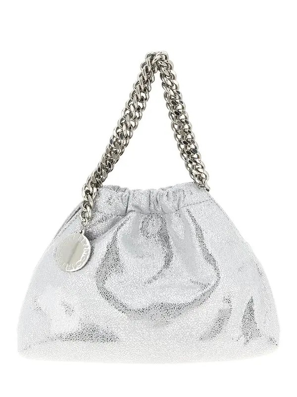 Stella McCartney Falabella Mini Drawstring Crossbody Bag - Silver