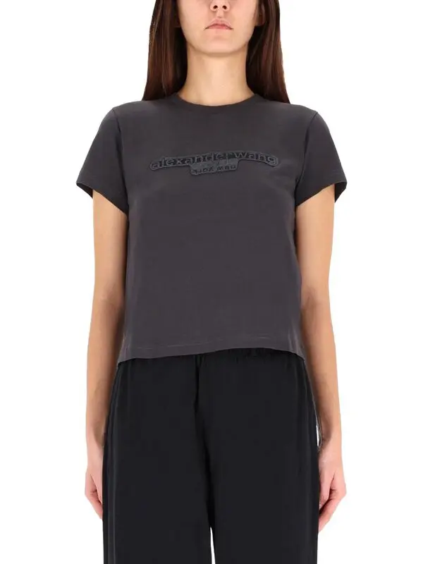 Alexander Wang Embossed Logo T-shirt - Black