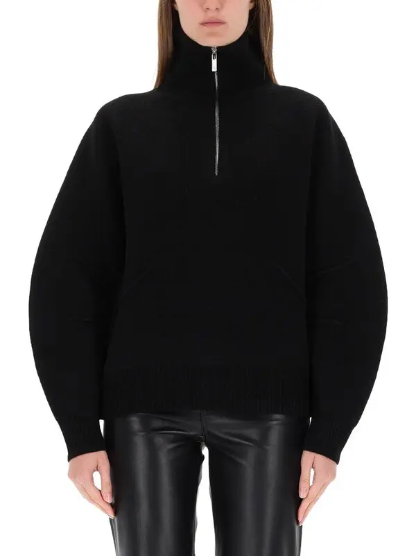 Helmut Lang Zippered 'apex' Jersey - Black