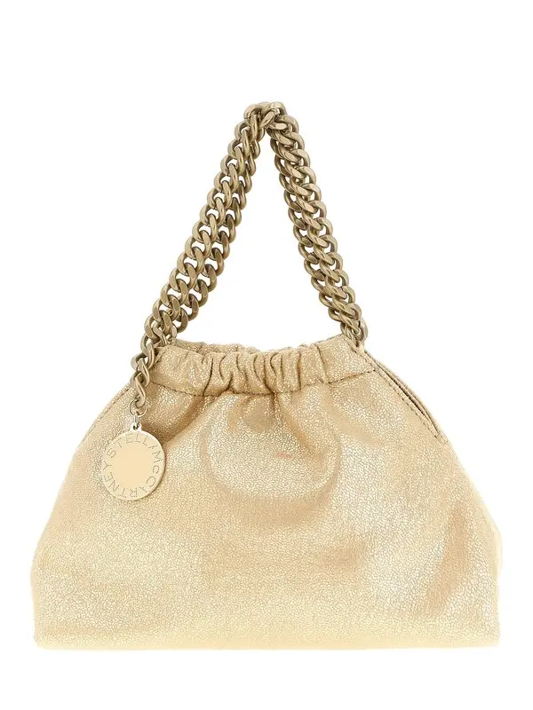 Stella McCartney Falabella Mini Drawstring Crossbody Bag - Gold