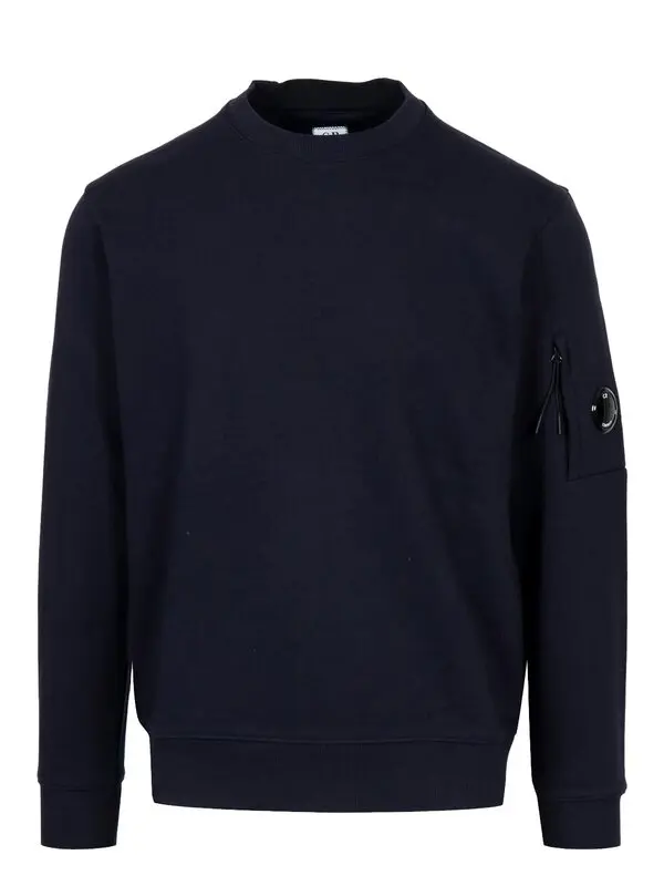 C.P. COMPANY Cotton Crew Neck Sweater - Blue