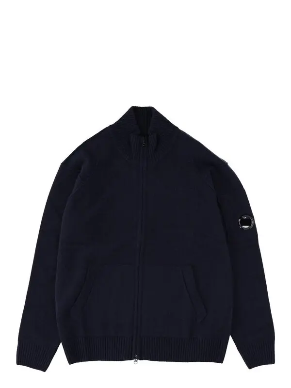 C.P. COMPANY Regular Fit Wool Sweater - Blue