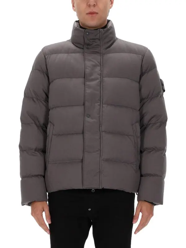 Stone Island Wool Down Jacket - Grey