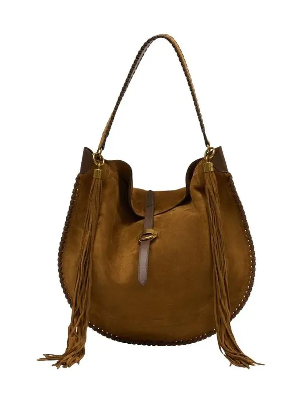 Isabel Marant Oskan Soft Folk Gz Shopper Bag - Brown