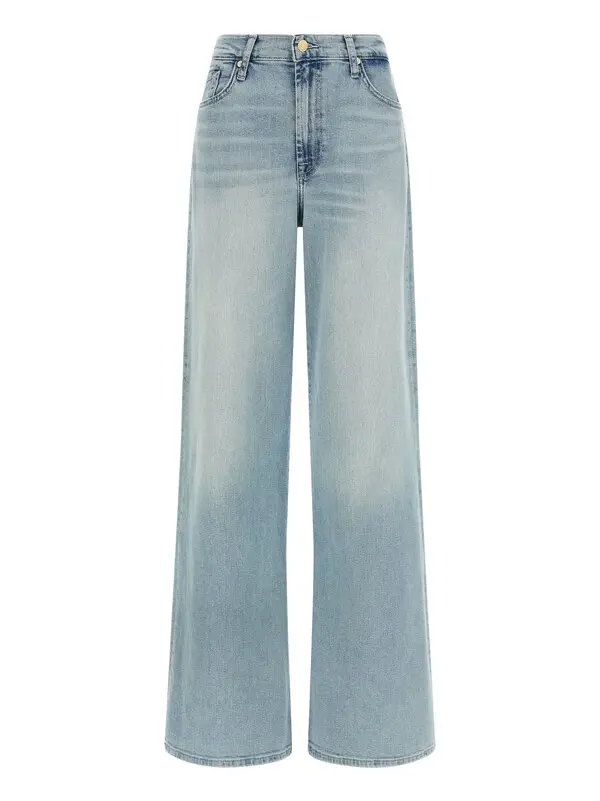 7 For All Mankind Lotta Wide Leg Jeans - Light Blue