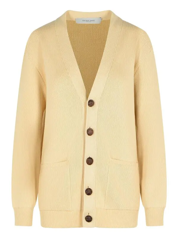 GOLDEN GOOSE Cotton Cardigan - Beige