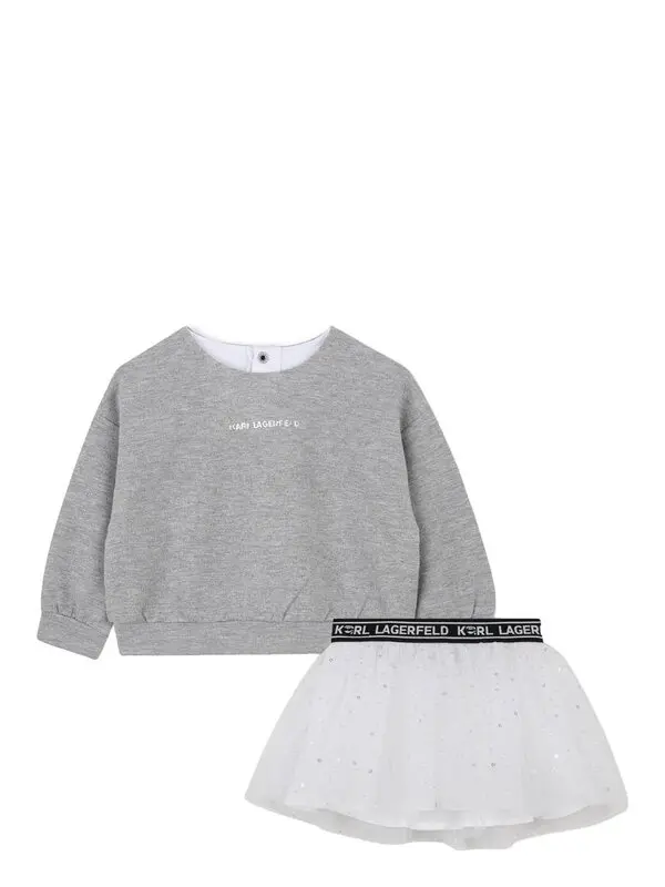 Karl Lagerfeld Shirt And Skirt Set - Grey