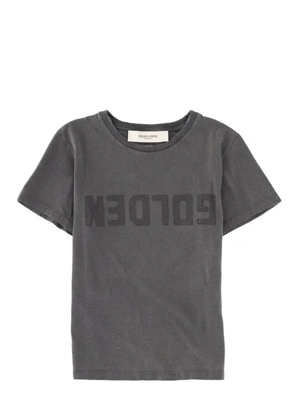 GOLDEN GOOSE Logo T-shirt - Charcoal