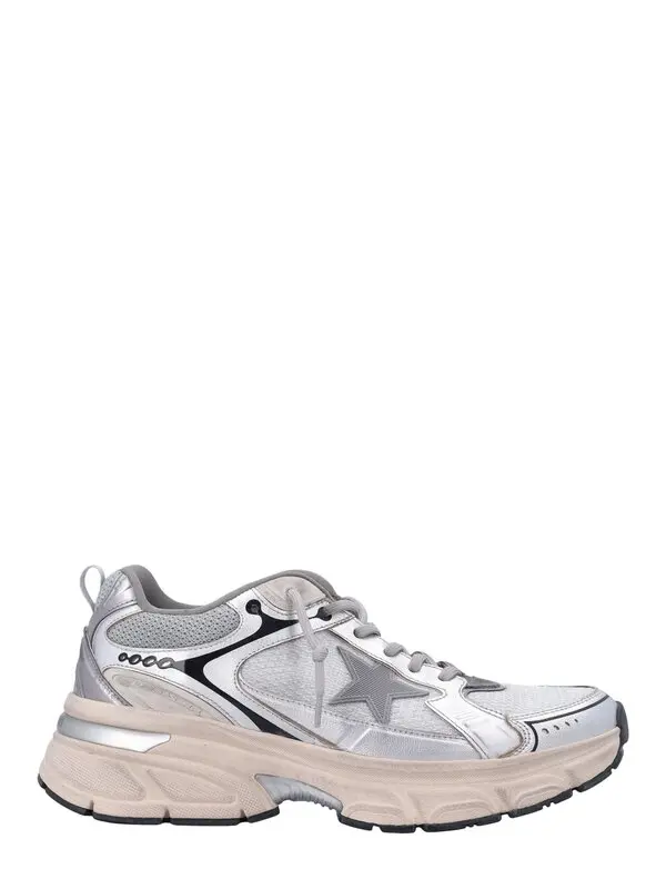 Golden Goose Lightstar Metallic Sneakers - Grey Silver Black