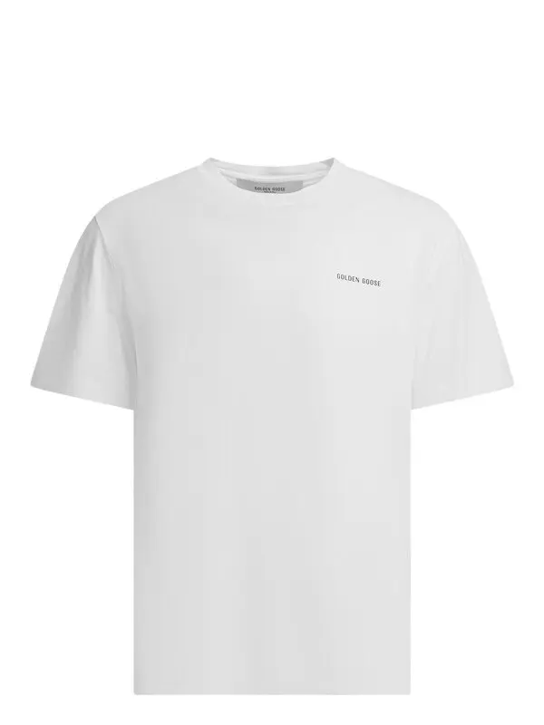 GOLDEN GOOSE Cotton Jersey Crew Neck T Shirt - White