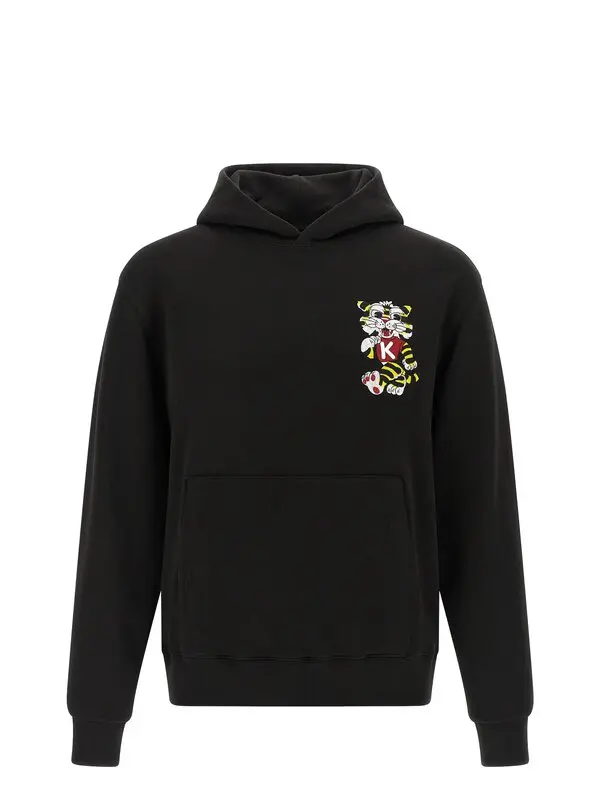 Kenzo Wild Tiger Embroidered Hoodie - Black