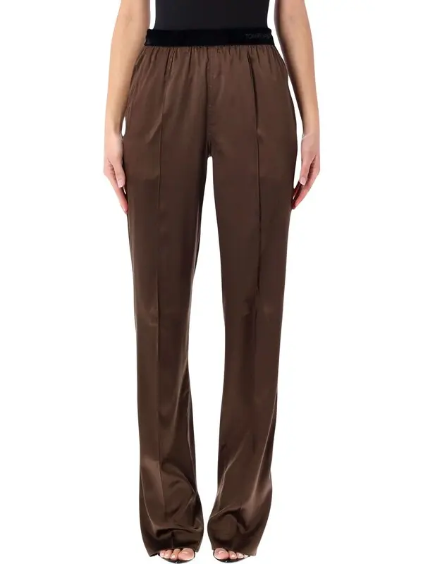 TOM FORD Stretch Silk Satin Pj Trousers - Cinnamon