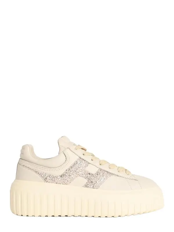 Hogan H-stripes Leather Sneakers - White