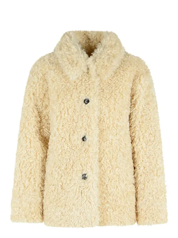 Isabel Marant Tarvey Faux Fur Jacket - Beige