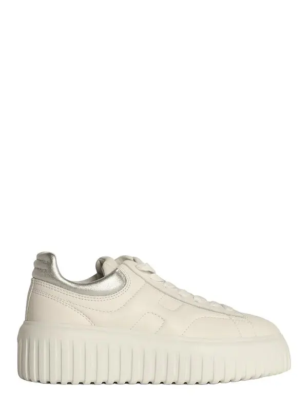 Hogan H-stripes Leather Sneakers - White