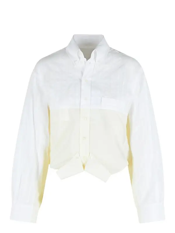 MAISON MARGIELA Cotton Poplin Mirror Effect Shirt - White