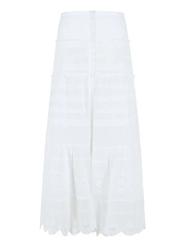 Isabel Marant Paoline Cotton Skirt - White