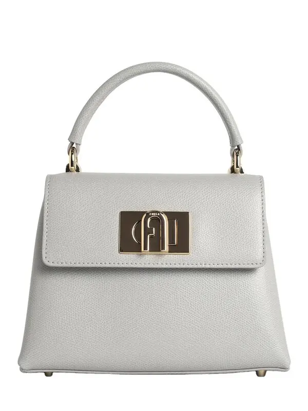 Furla 1927' Crystal Leather Handbag - Grey
